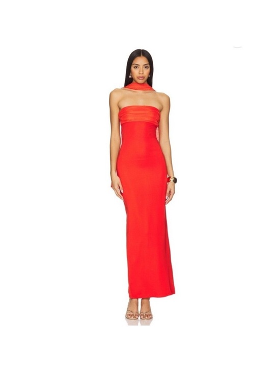 superdown | Dresses | Superdown Tierra Maxi Tube Top Style Orange Dress ...